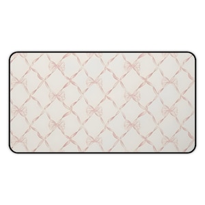 Bow and Ribbon Cute Pattern Mouse Pad Simplistic Minimalist Cute Desk ...