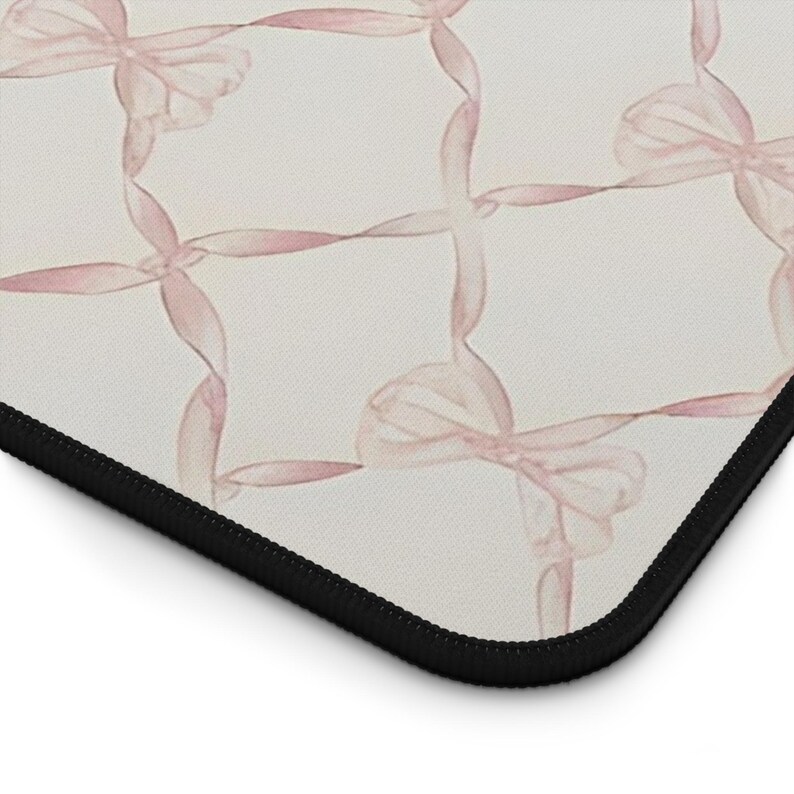 Bow and Ribbon Cute Pattern Mouse Pad Simplistic Minimalist Cute Desk ...