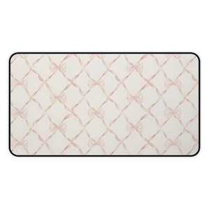Bow and Ribbon Cute Pattern Mouse Pad Simplistic Minimalist Cute Desk ...