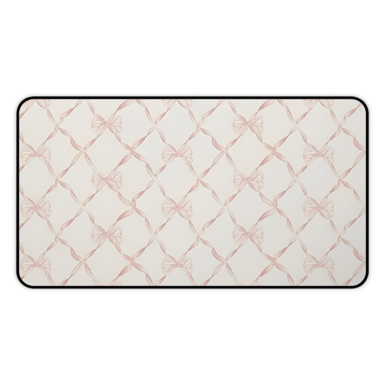 Bow and Ribbon Cute Pattern Mouse Pad Simplistic Minimalist Cute Desk ...