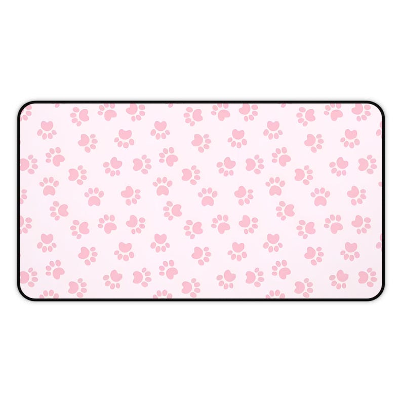 Pink Kitty Paw Mouse Pad | Coquette Cat Simplistic Minimalist | Cute ...