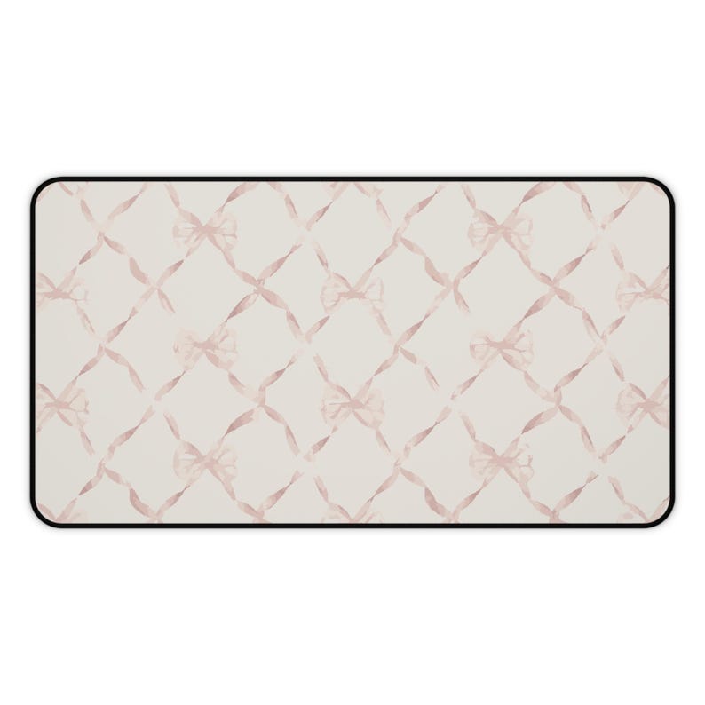 Bow and Ribbon Cute Pattern Mouse Pad | Simplistic Minimalist | Cute ...