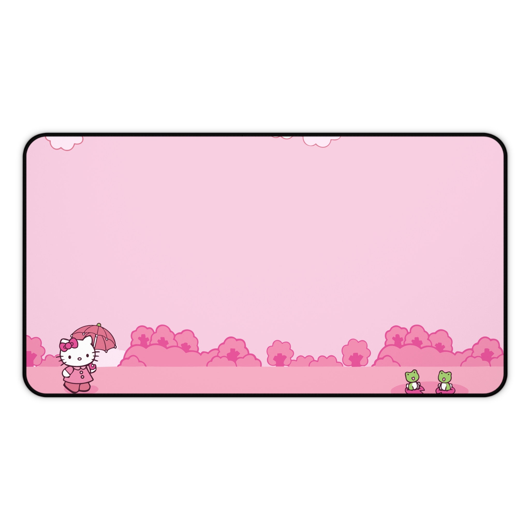 Hello Kitty Mouse Pad | Hello Kitty Pink Umbrella and Frogs | Sanrio ...