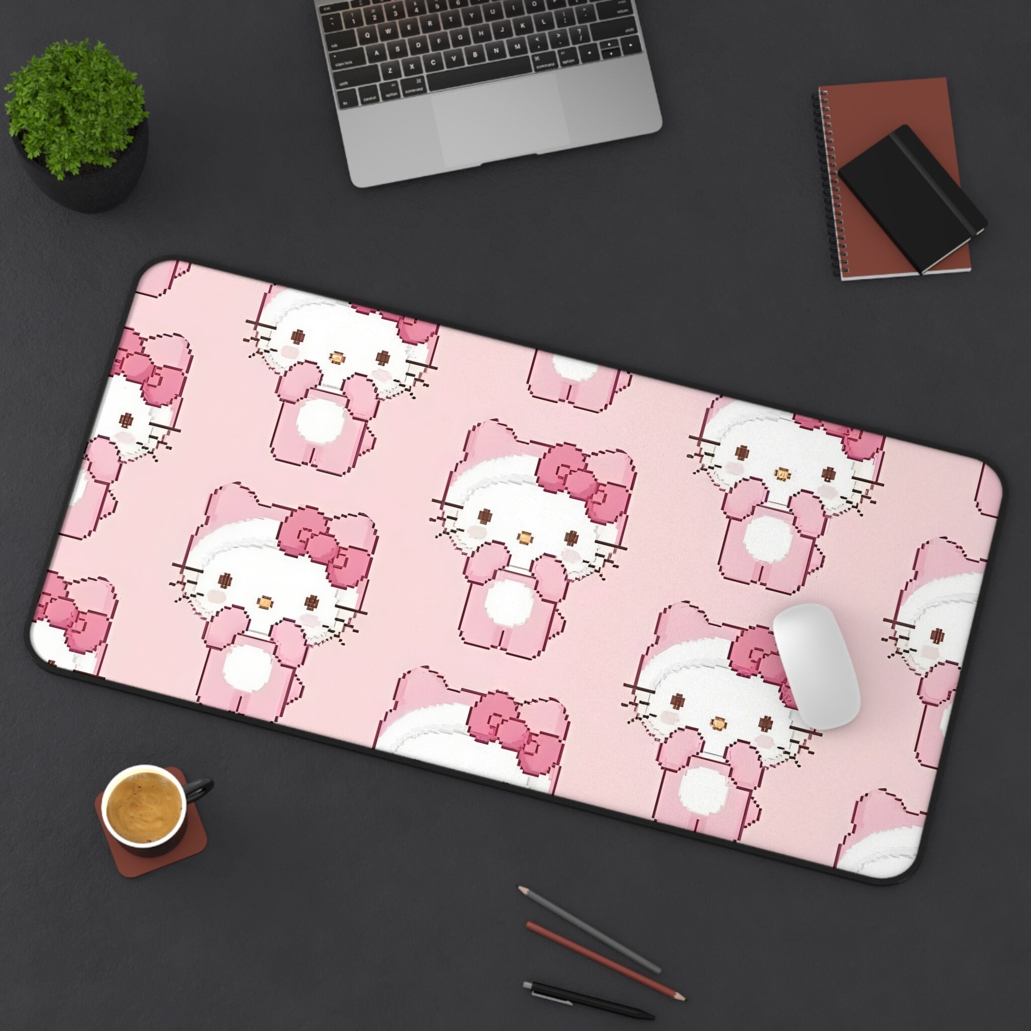 Hello Kitty Mouse Pad Pixel Bear Hello Kitty Sanrio Desk Mat Gaming ...
