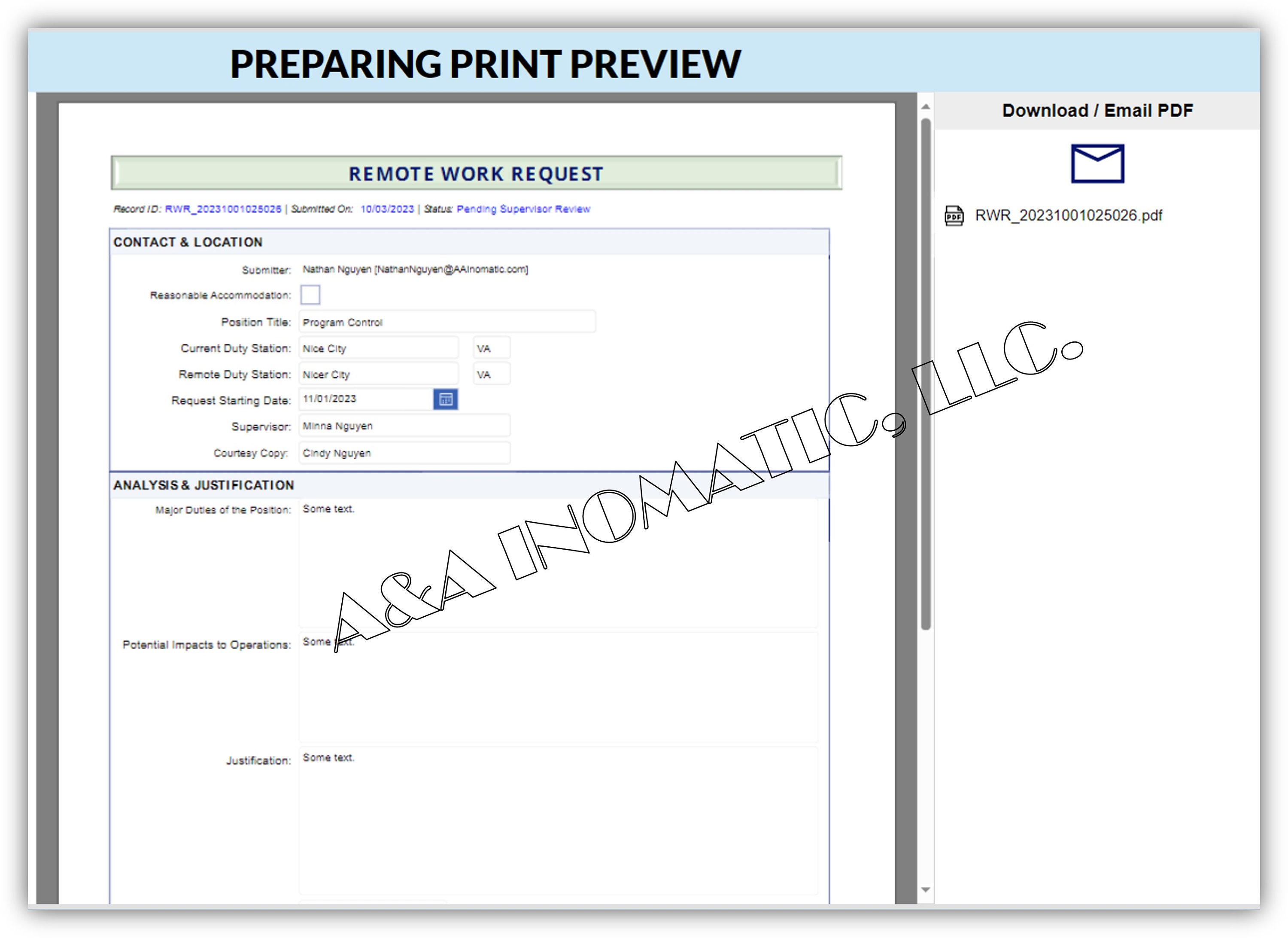 Complete Powerapps Canvas Template - Sample: Remote Work Request Form ...