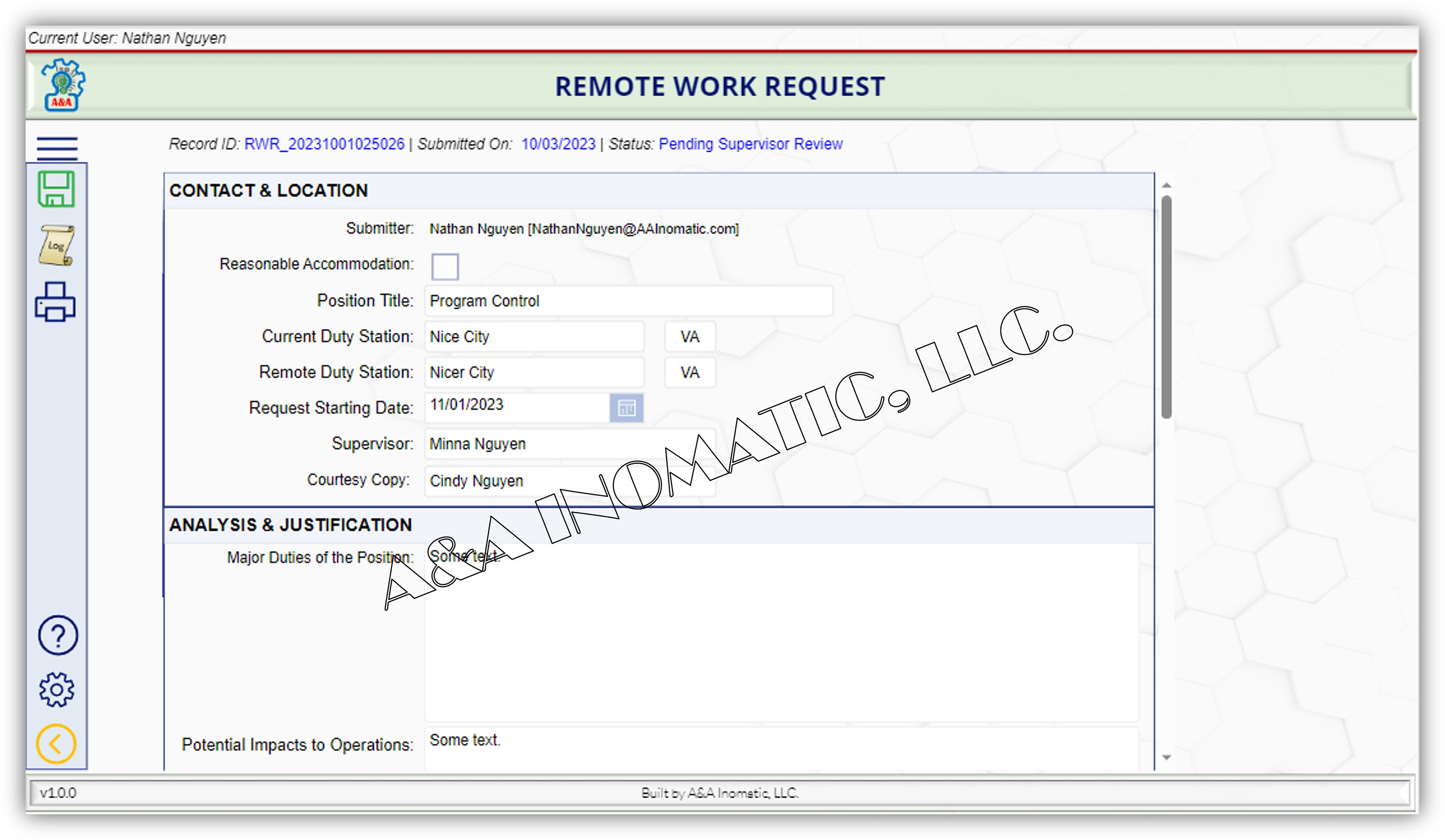 Complete Powerapps Canvas Template Sample: Remote Work Request Form - Etsy