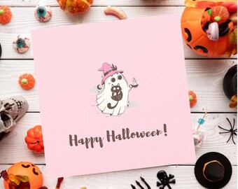 Printable Halloween Card, Happy Halloween Card Printable, Happy ...