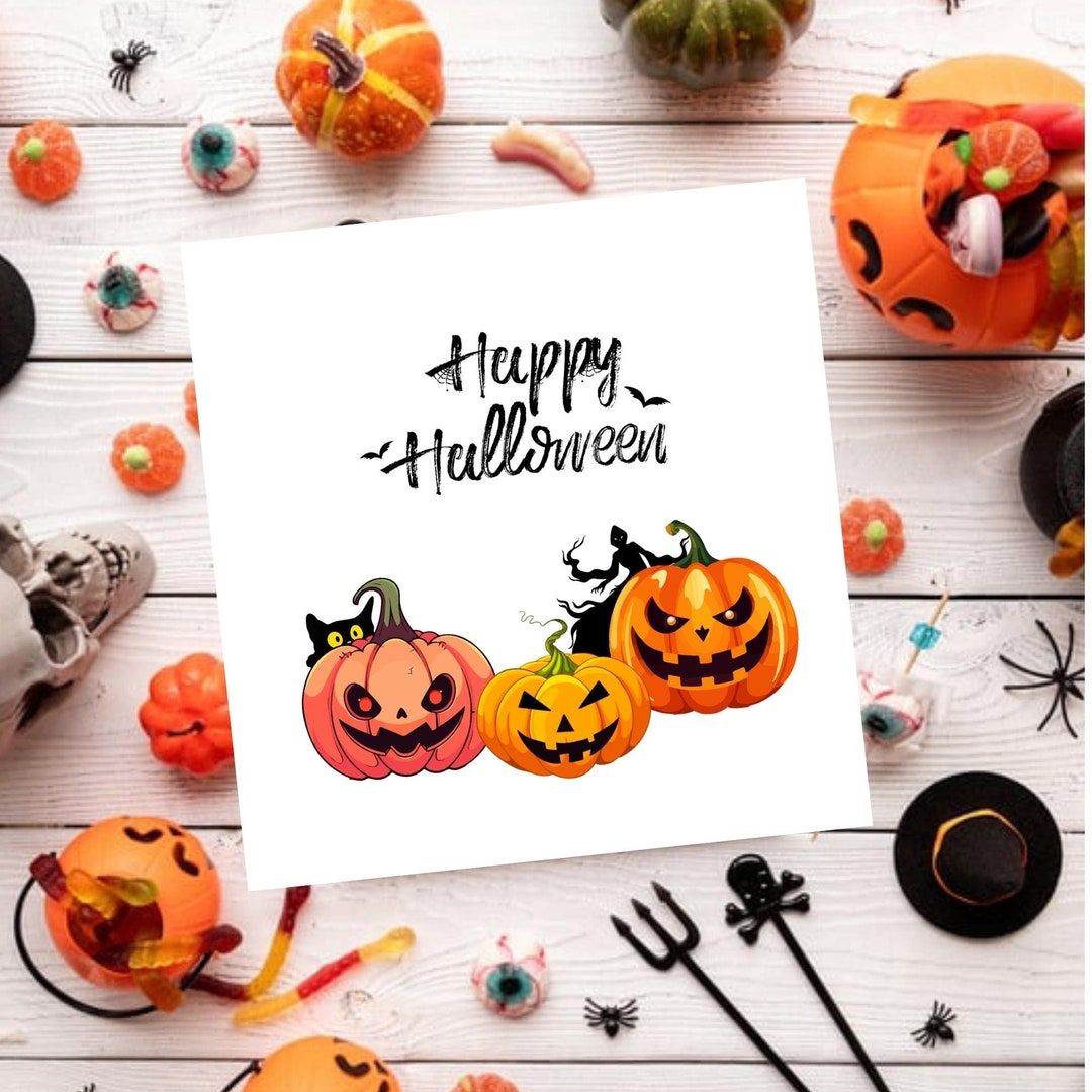 Happy Halloween Card PRINTABLE - Etsy