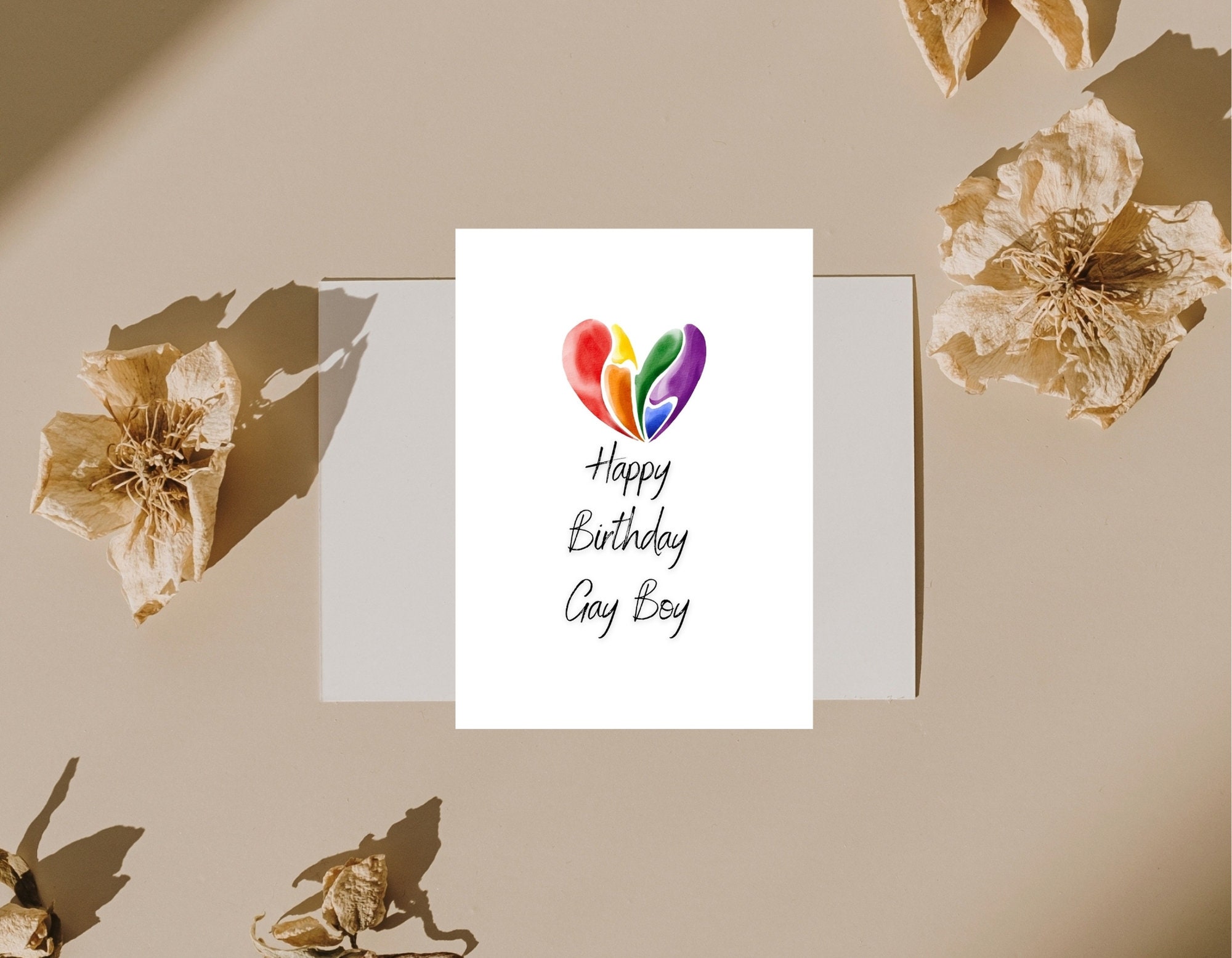 Happy Birthday Gay Boy, LGBTQ Birthday Card, Gay Birthday Card, Queer ...