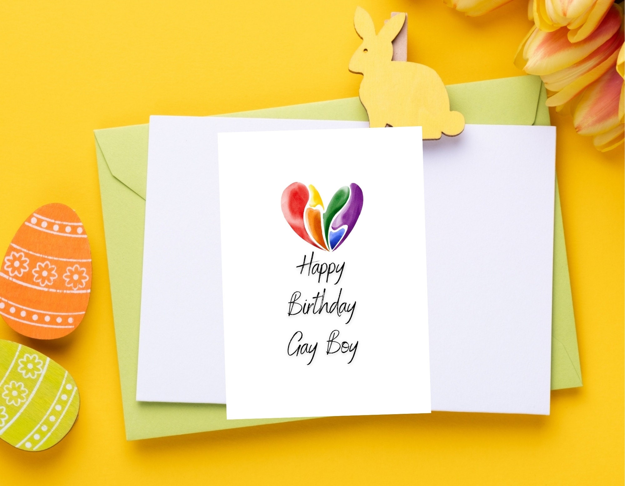Happy Birthday Gay Boy, LGBTQ Birthday Card, Gay Birthday Card, Queer ...