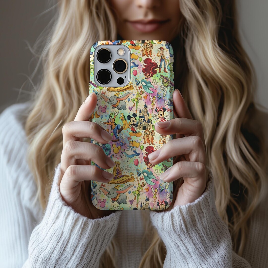 Disney Characters Watercolor Phone Case, Disney Phone Case, Mickey ...