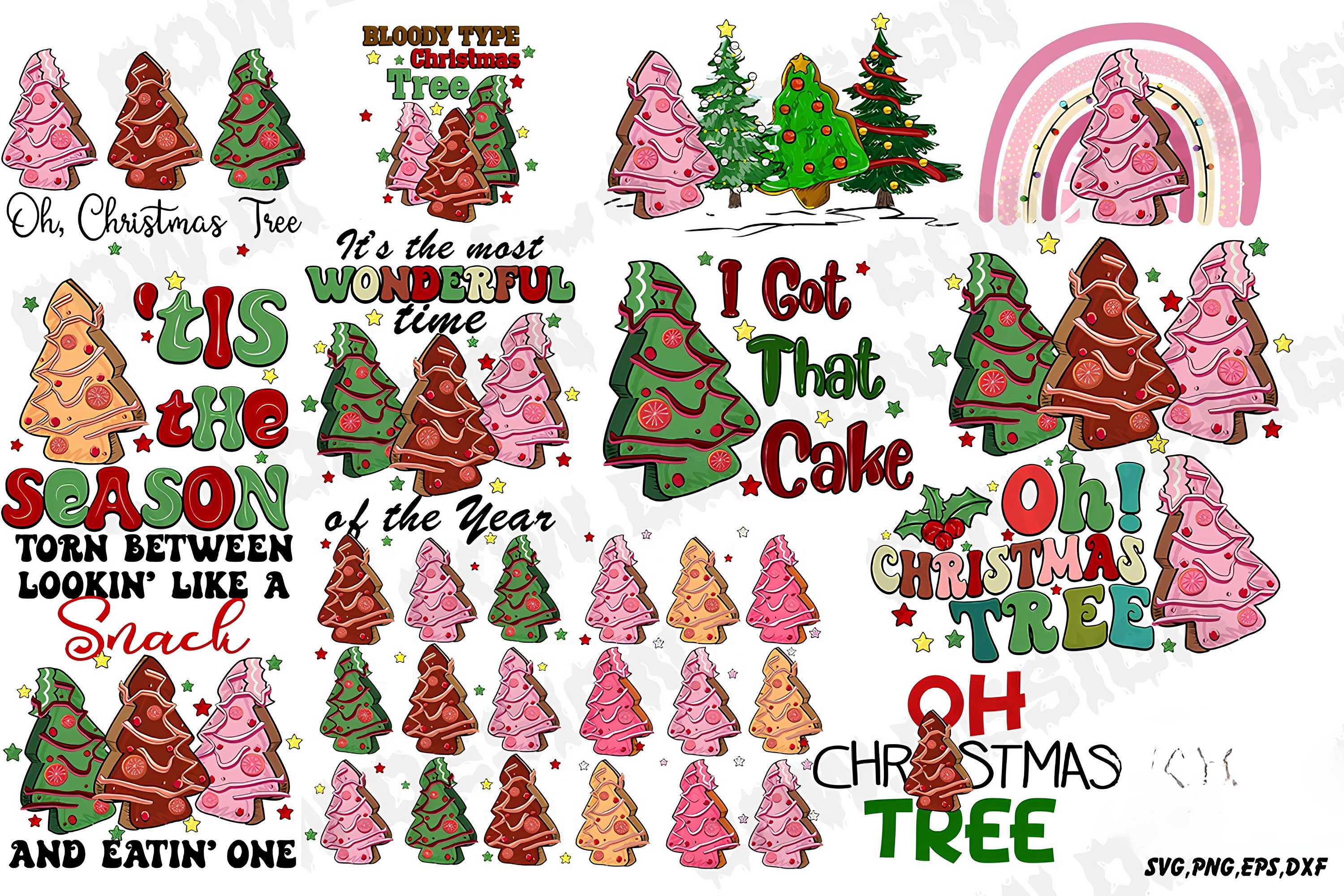 Christmas Tree Cake Png, Christmas Tree Cakes Svg, Tis the Season ...