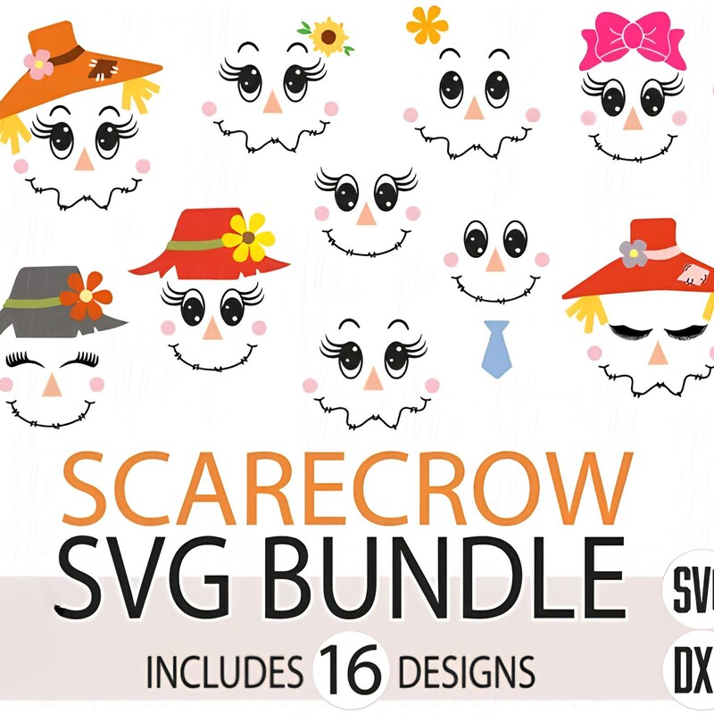 Scarecrow Face Svg - Etsy