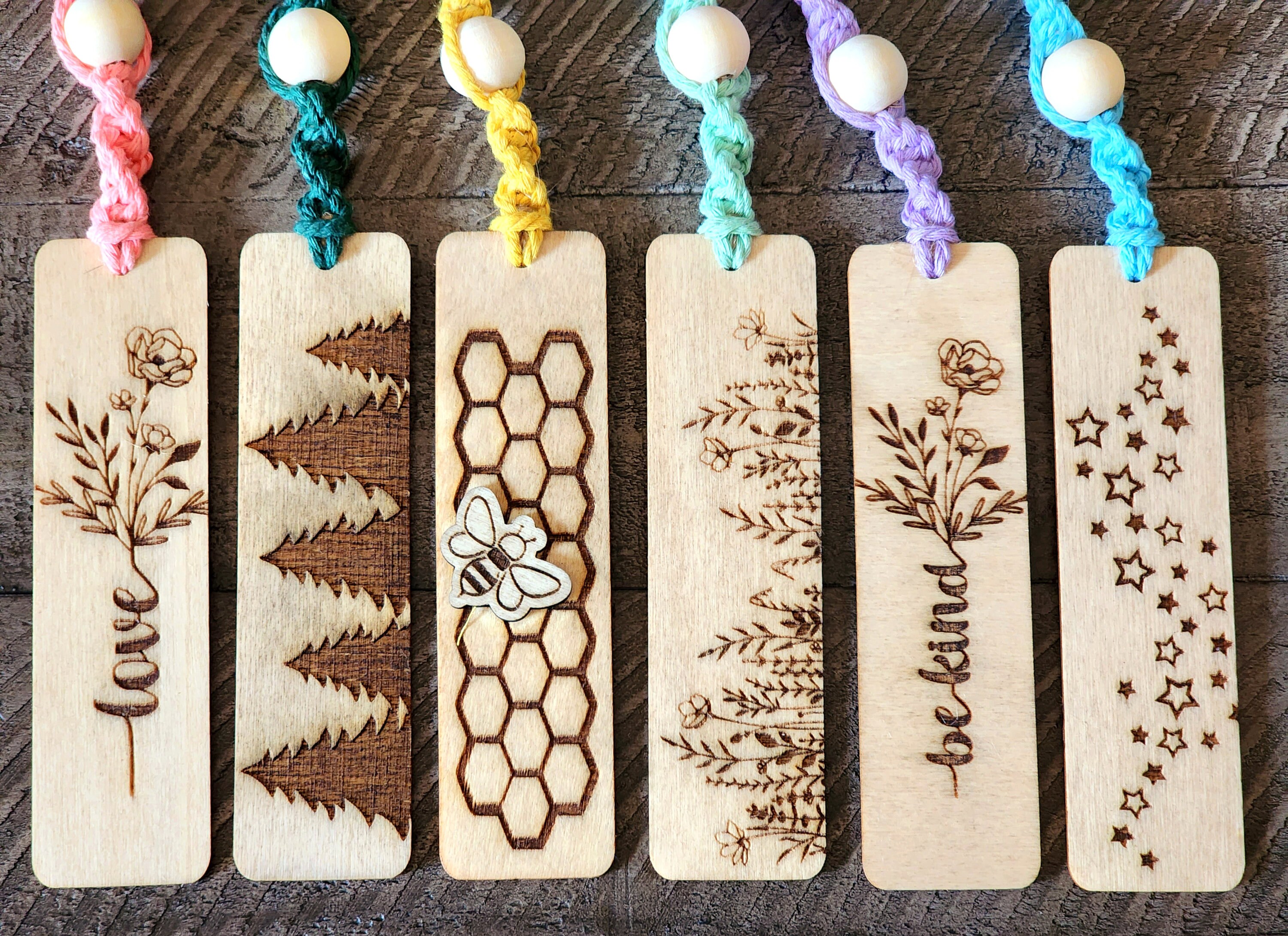 Engraved Wooden Bookmarks - Etsy