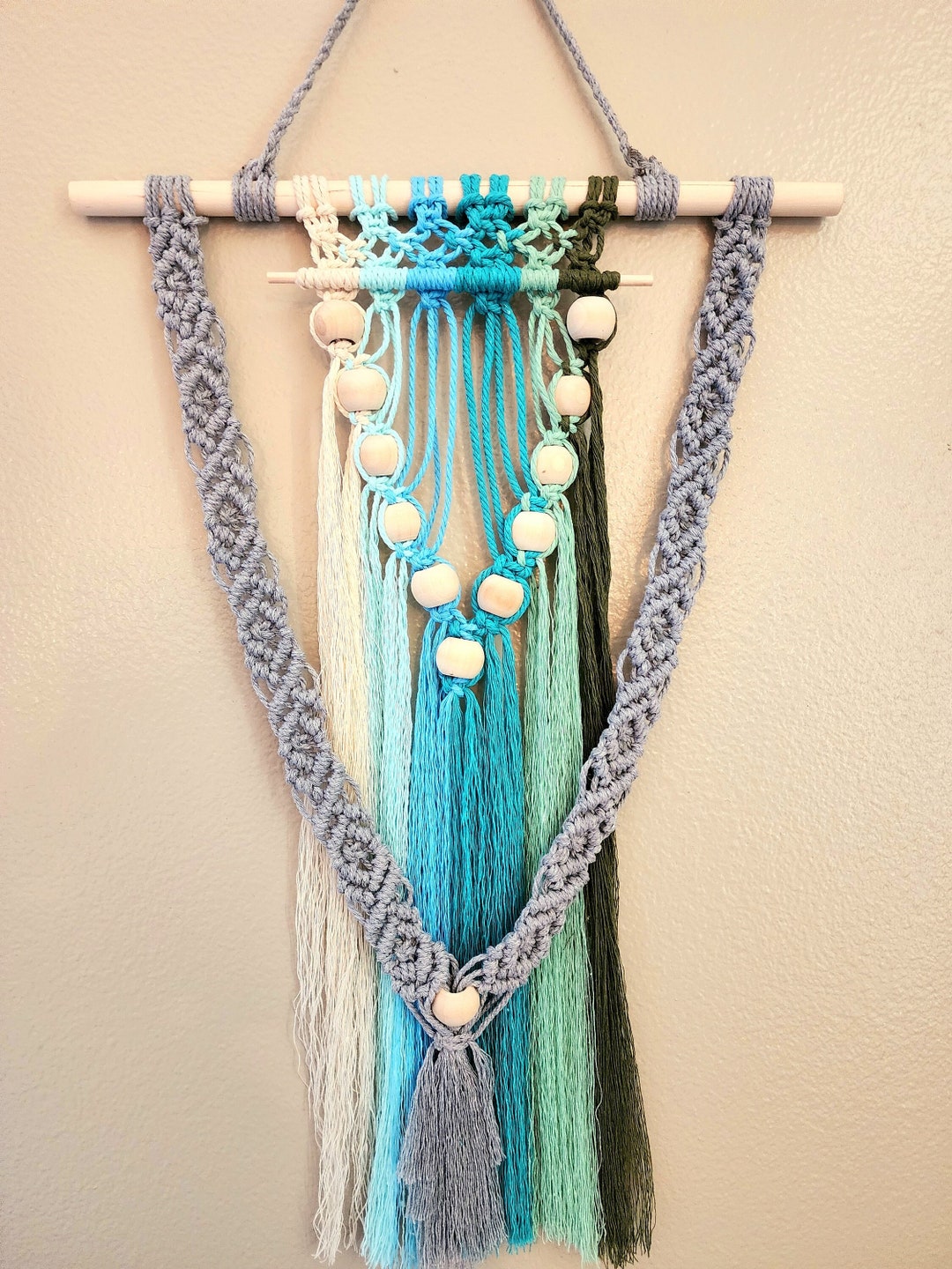 Macrame Sea Colored Wall Decoration - Etsy