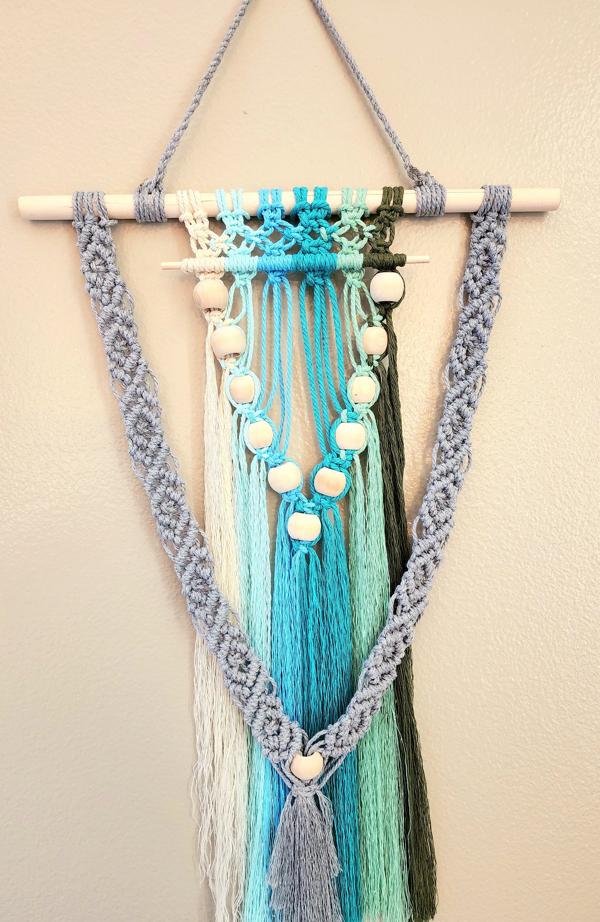Macrame Sea Colored Wall Decoration - Etsy