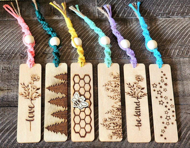 Engraved Wooden Bookmarks - Etsy
