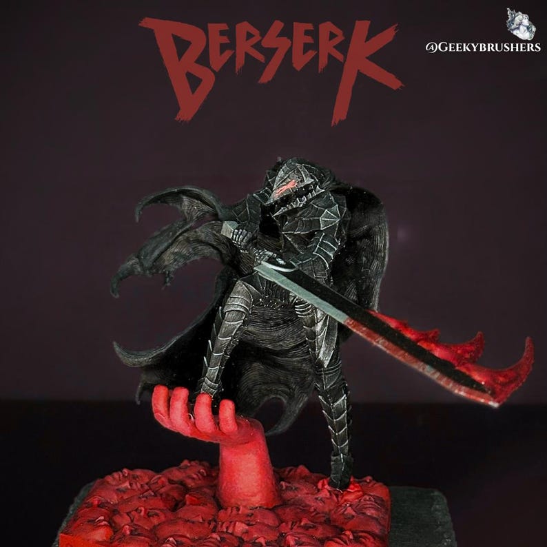 Berserk Guts Berserker Armor Figure: Hand-painted Resin Statue - Etsy