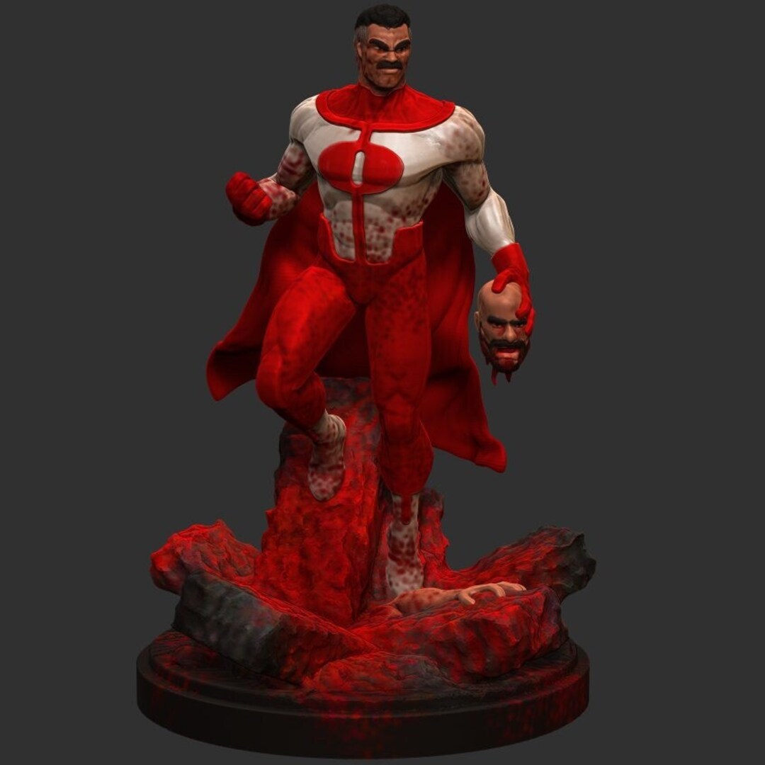 Omni-man Figure Hand Painted 3d Printed Tabletop - Etsy