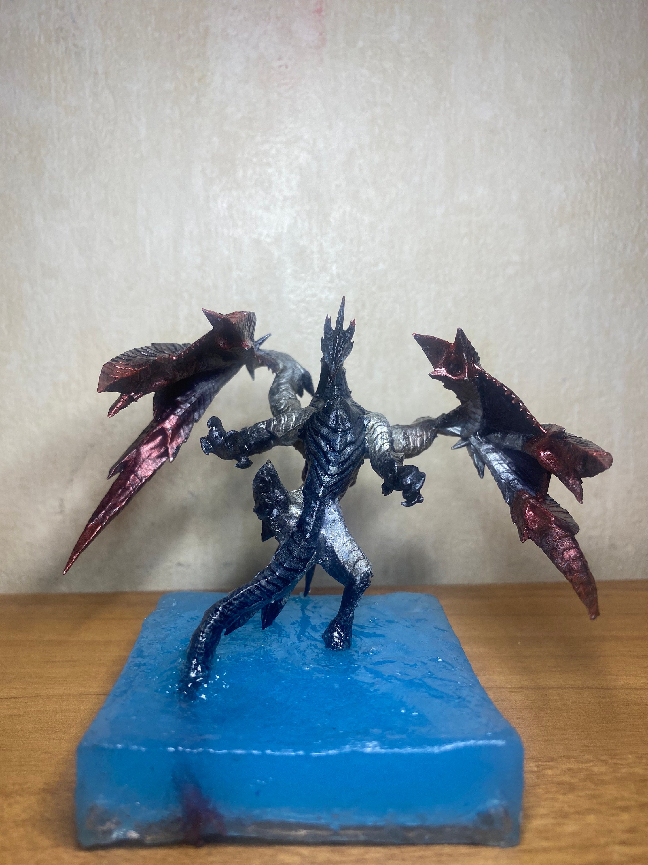 Valstrax,monster Hunter, Dragon, Diorama, Hand-painted, Epoxy Resin, 3d ...