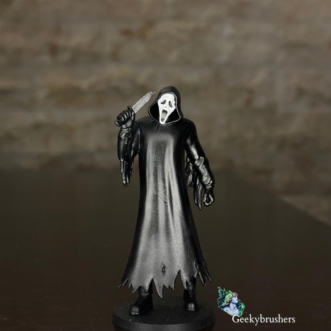 Ghostface Scream Mini Figure| Halloween Collectible | Hand-painted ...