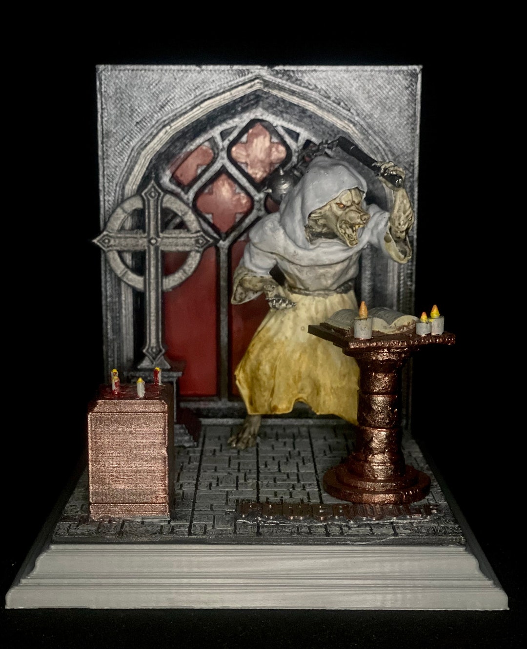 Vârcolac Mascot of the Powerful Figure, Diorama, Resin Figure of the ...