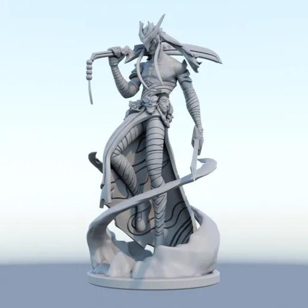 Yone Figure, Hand Painted, Resin, 90mm, League of Legends, Tabletop ...