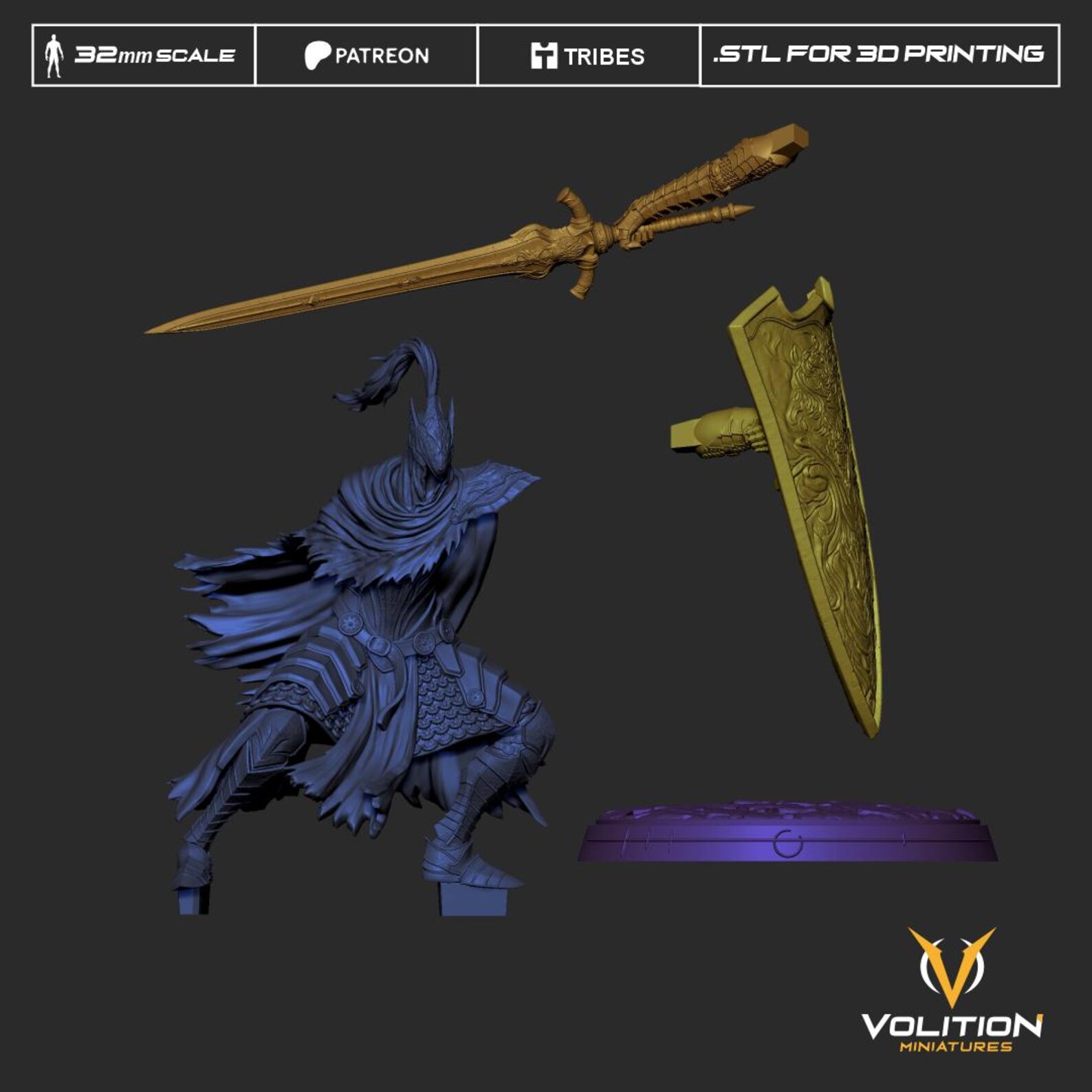 Artorias of the Abyss Miniature | Hand-painted Resin Statue, Dark Souls ...