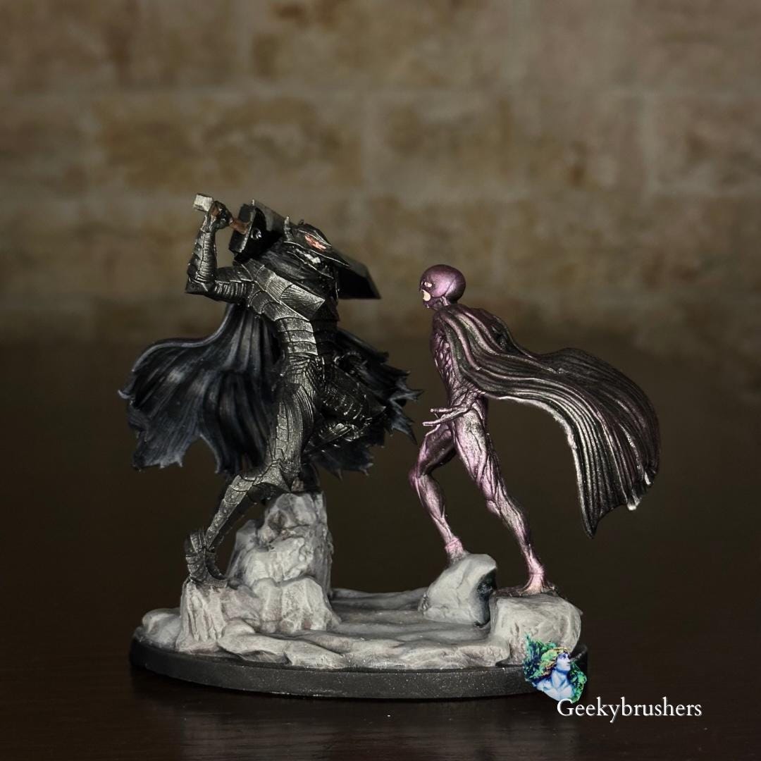 Guts Vs Femto Mini Figure – 3" Handmade Resin Statue | Painted or ...