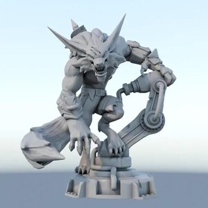 Warwick Figure, Hand Painted, Resin, 100mm, League of Legends, Tabletop ...