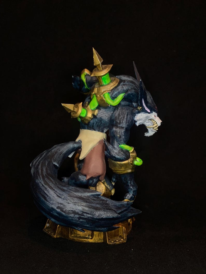Warwick Figure, Hand Painted, Resin, 100mm, League of Legends, Tabletop ...