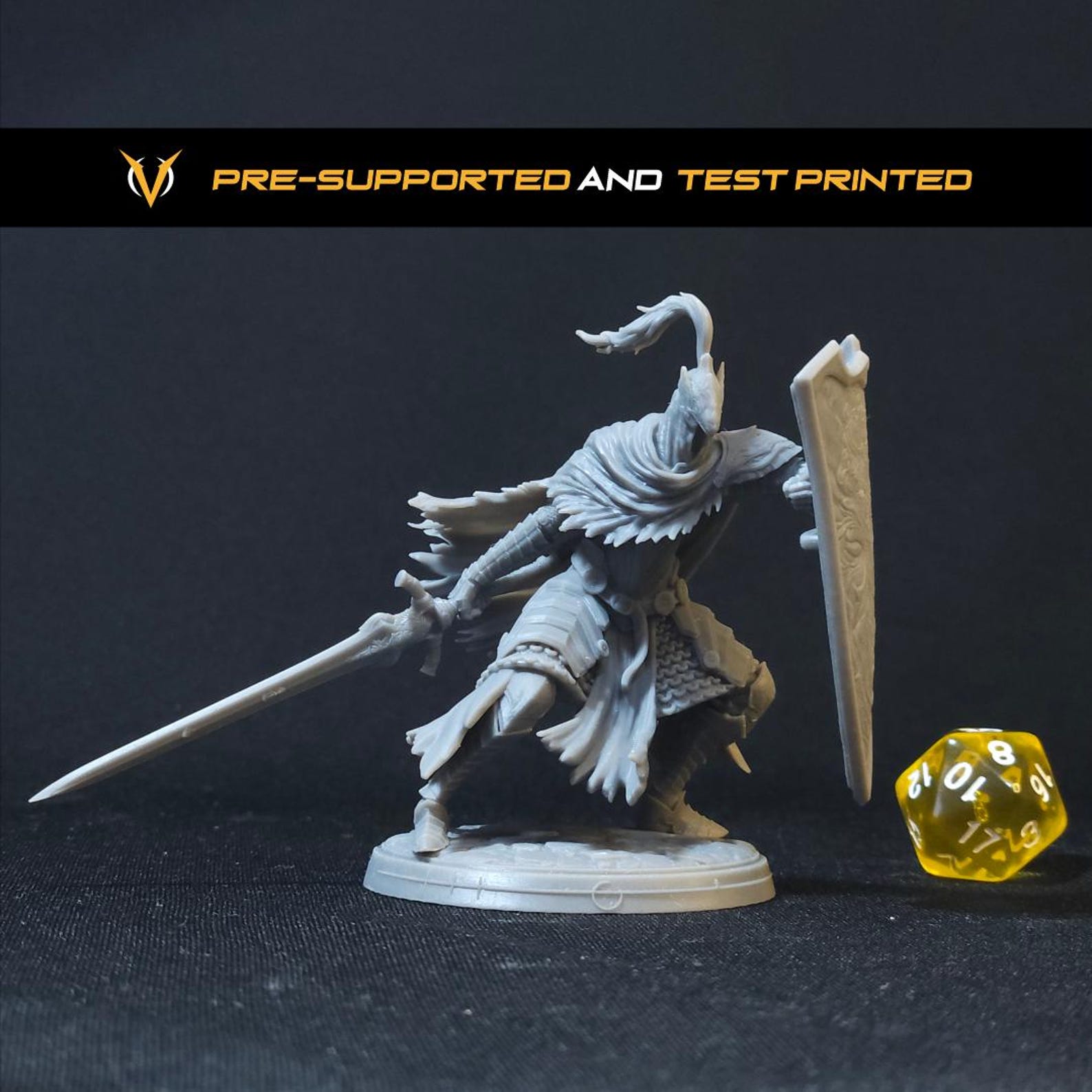 Artorias of the Abyss Miniature | Hand-painted Resin Statue, Dark Souls ...