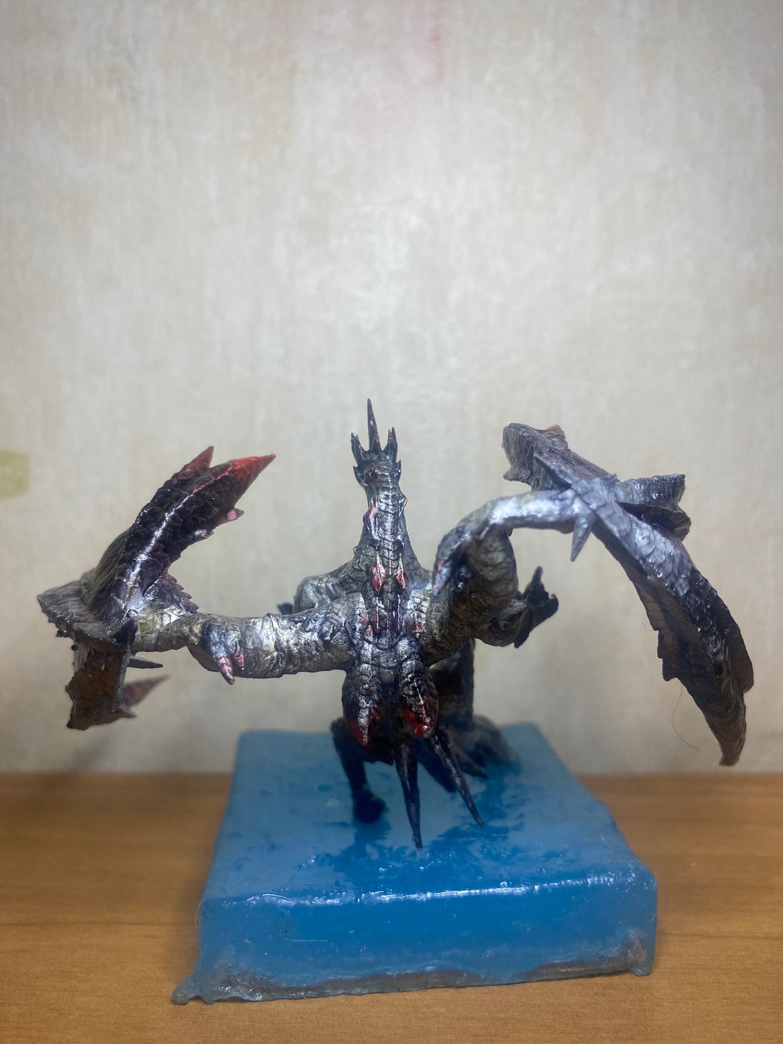 Valstrax,monster Hunter, Dragon, Diorama, Hand-painted, Epoxy Resin, 3d ...
