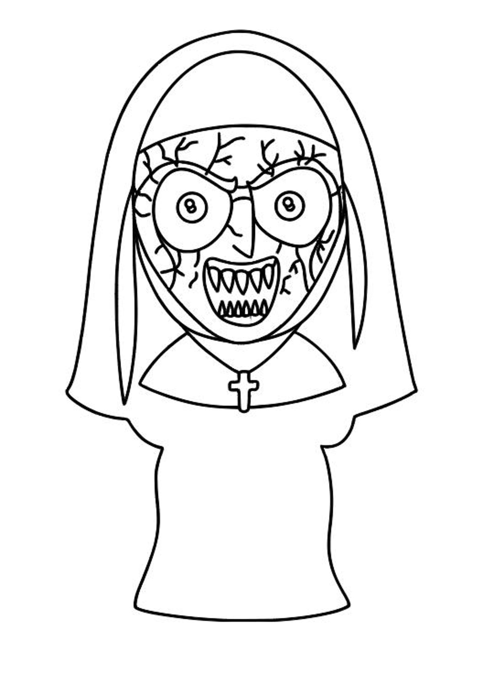 Slender Man - Nun- Halloween - Cricut PNG Easy Cut Sublimation File. - Etsy