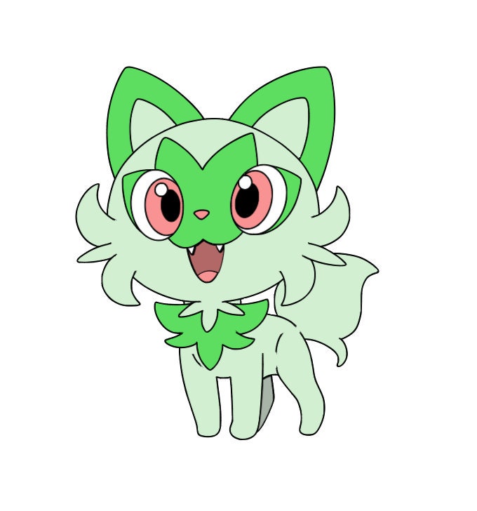 Sprigatito Fuecoco Pokemon Cricut PNG Easy Cut Sublimation File. - Etsy