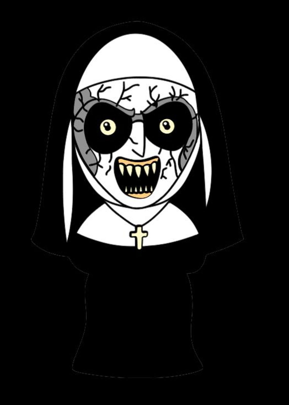 Slender Man - Nun- Halloween - Cricut PNG Easy Cut Sublimation File. - Etsy