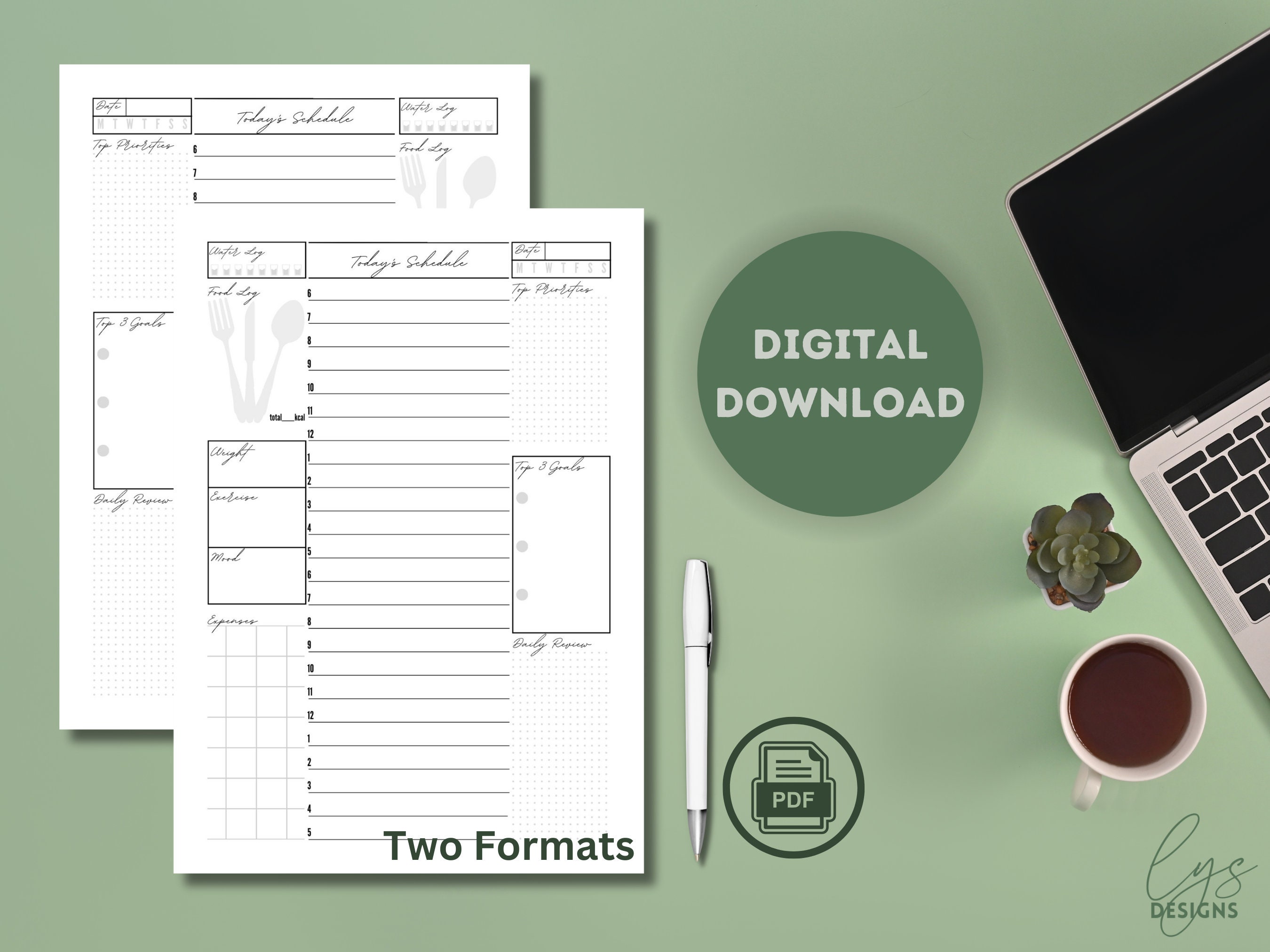 Printable Daily Schedule Productivity Hourly Planner - Etsy