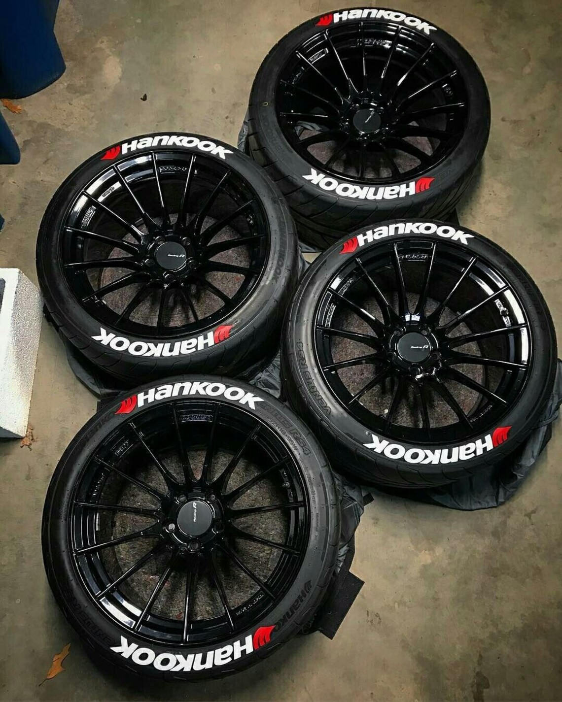 Tire Lettering Hankook Permanent Stickers 1.25" for 14" to 22" 8 Pcs ...