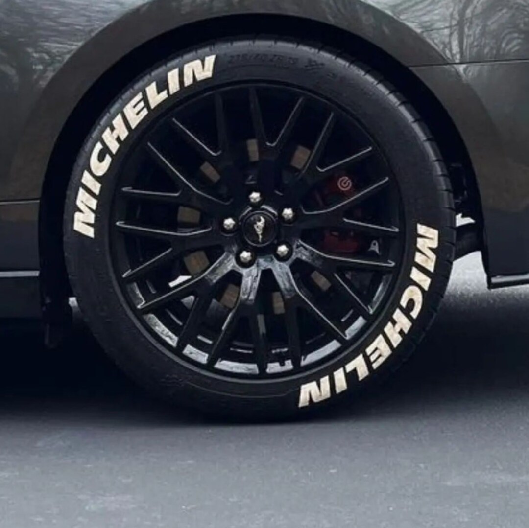 Permanent Michelin Tire Lettering Stickers 1.00" Letter for 14" to 22 ...