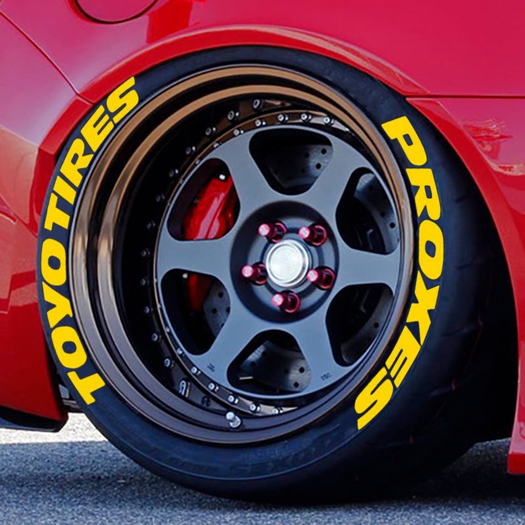 Permanent Toyo Tires Proxes Tire Lettering Stickers 1.00 Letters for 14 ...