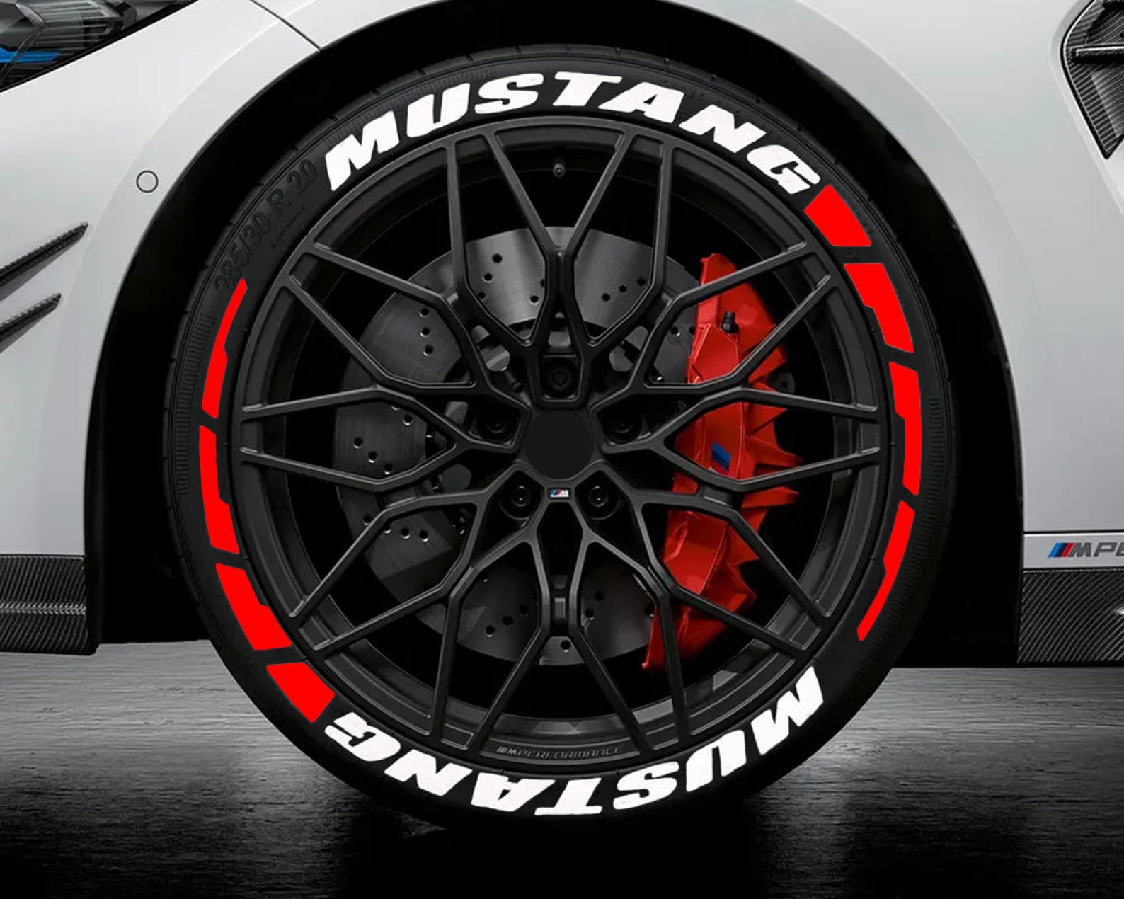 Permanent Mustang Tire Lettering Stickers 1.25 Letters for 14 to 22 16 ...