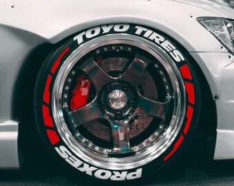 Permanent Toyo Tires Proxes Tire Lettering Stickers 1.25 Letters for 14 ...