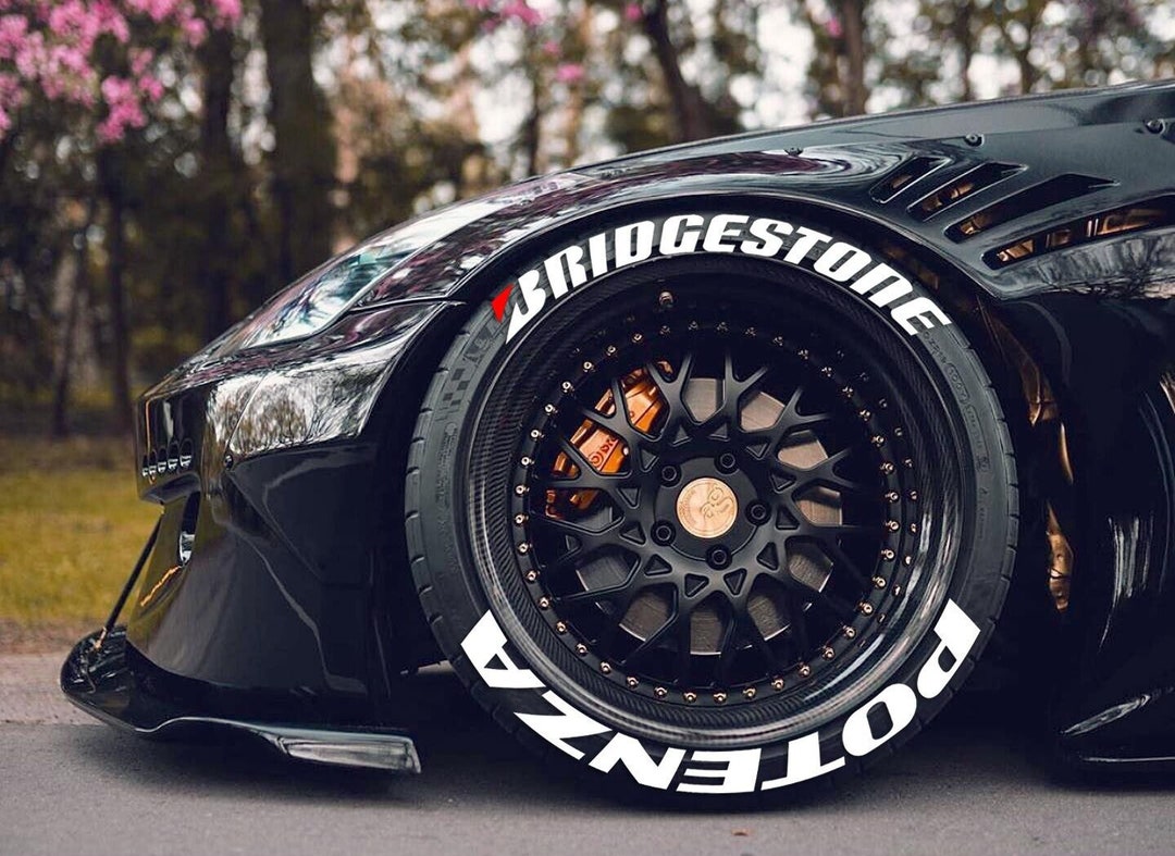Bridgestone Potenza Permanent Tire Lettering Stickers 1.25 Letters for ...