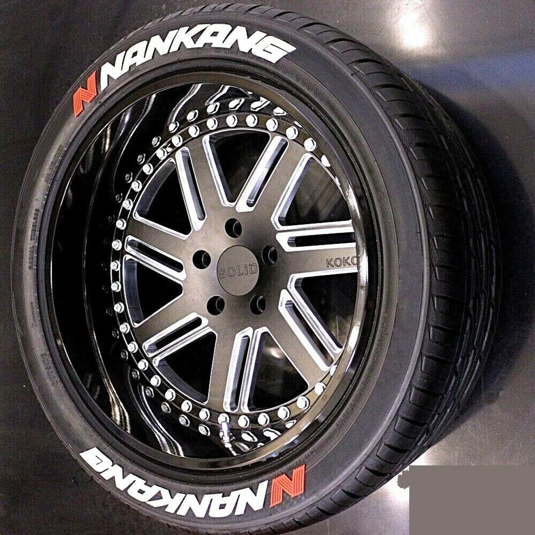 Permanent Nankang Tire Lettering Stickers 1.00" Letters for 14" to 22 ...