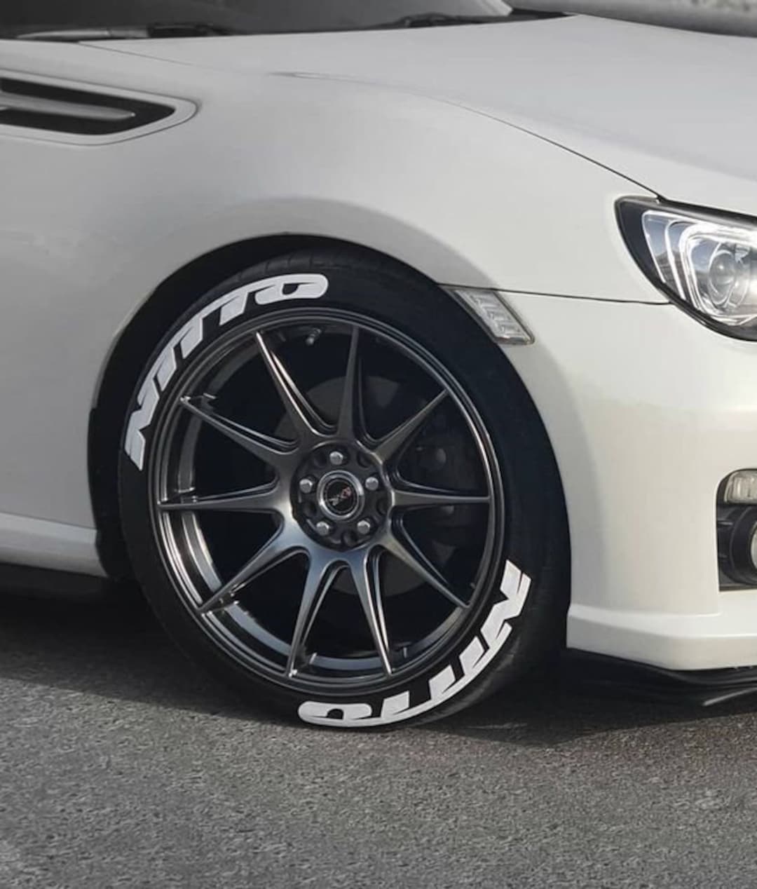 Nitto Permanent Tire Lettering Stickers 1.25 Letter for 14 to 22 8 Pcs ...