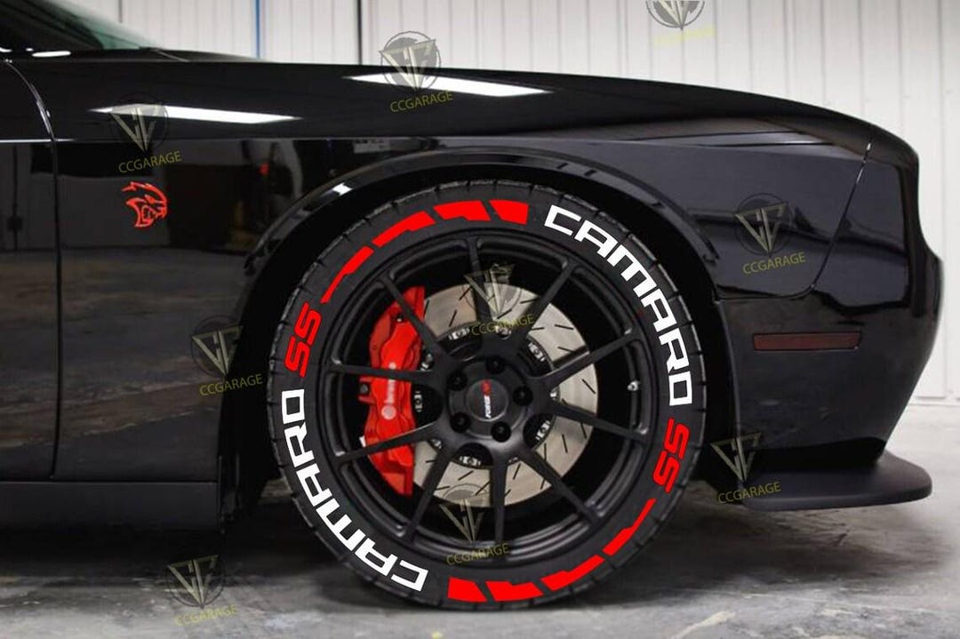 Permanent Camaro SS Tire Lettering Stickers 1.25" Letter for 14" to 22 ...