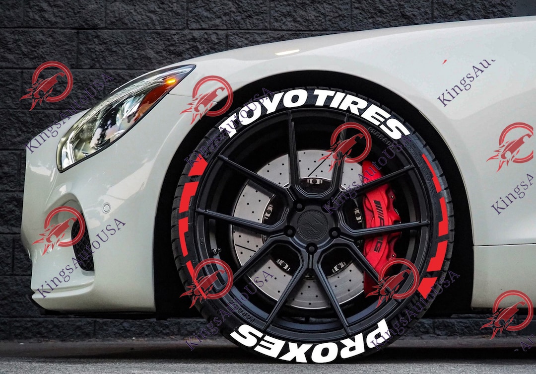 Toyo Tires Proxes Permanent Tire Lettering Stickers Red Stripe 1.25 ...