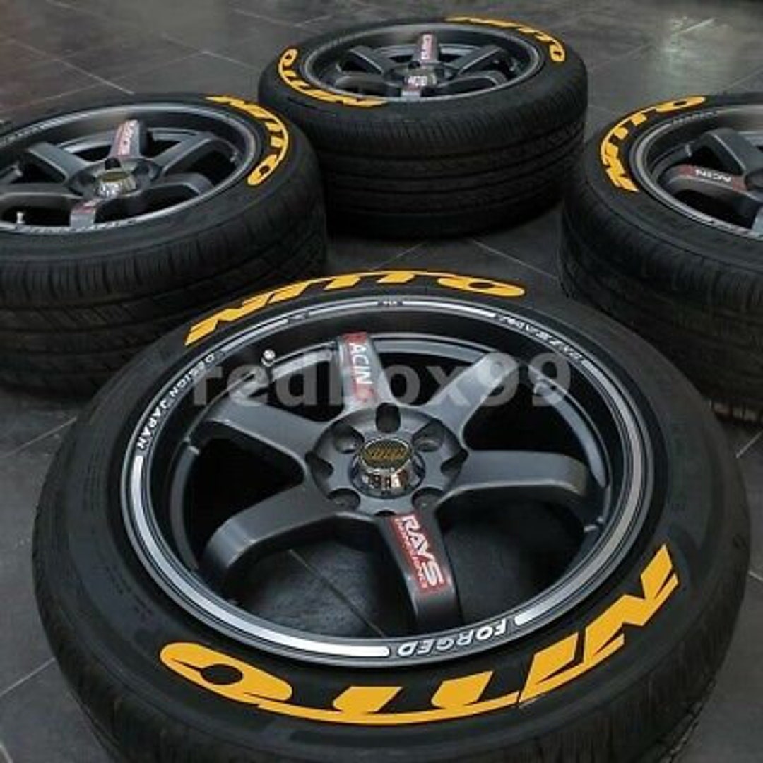 Permanent Nitto Tire Lettering Stickers 1.00 Letters for - Etsy