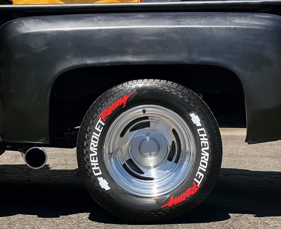 Chevrolet Racing Permanent Tire Lettering Stickers 1.25 Letters for 14 ...