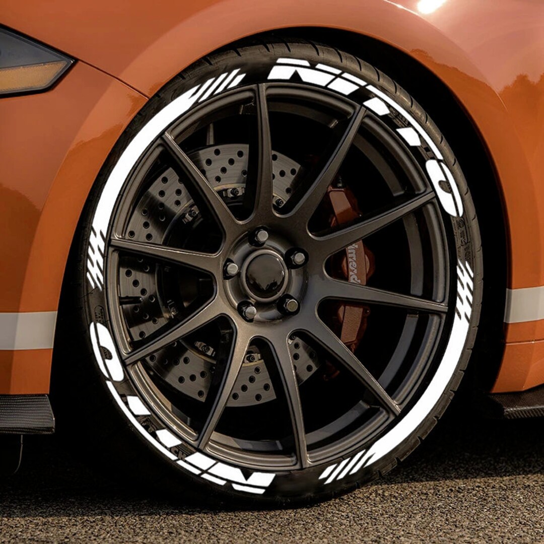 Permanent Nitto Tire Lettering Stickers 1.25" Letters for 14" to 22" 16 ...